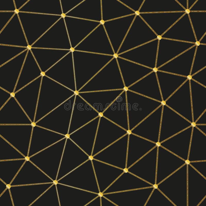 Gold Low Polygon Triangle Pattern Stock Vector - Illustration of ...