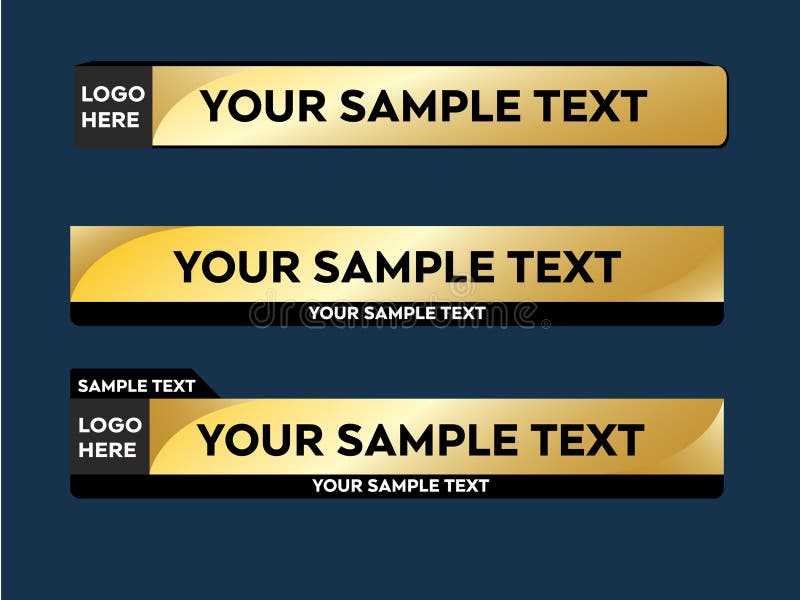 Gold Lower Third Stock Illustrations – 205 Gold Lower Third Stock ...