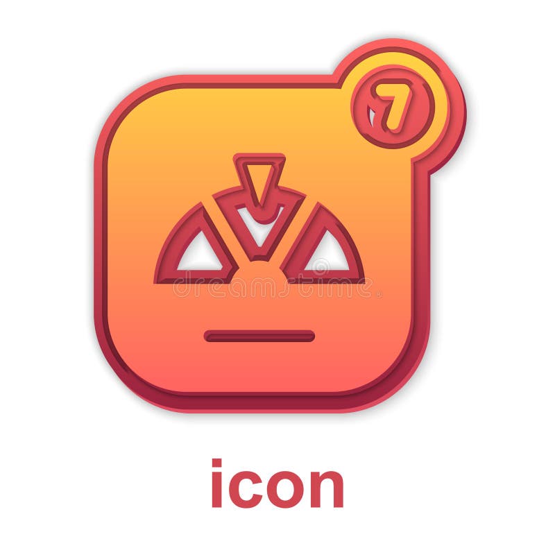 Gold Lucky Wheel Icon Isolated on White Background. Vector Stock Vector ...