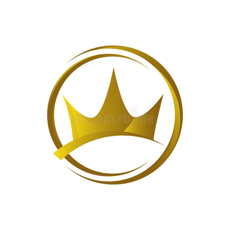 Gold Crown Logo Royal King Queen Abstract Design Vector Illustration