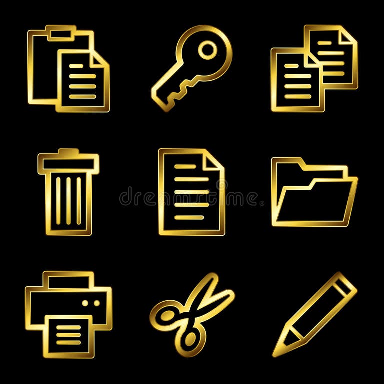 Gold Icons Web Stock Illustrations – 25,305 Gold Icons Web Stock ...