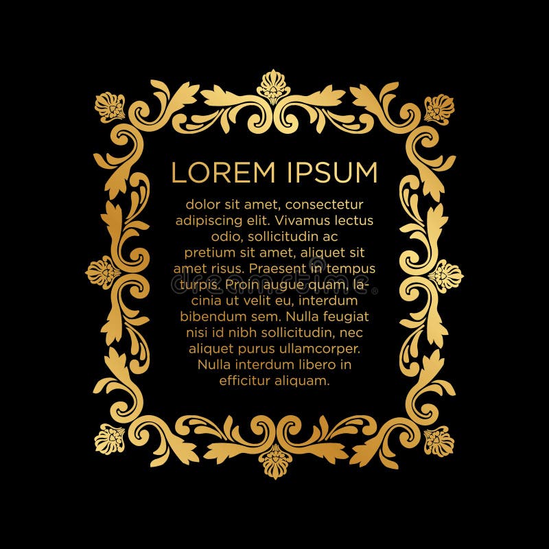 Gold and luxury stock vector. Illustration of card, elegant - 123413461