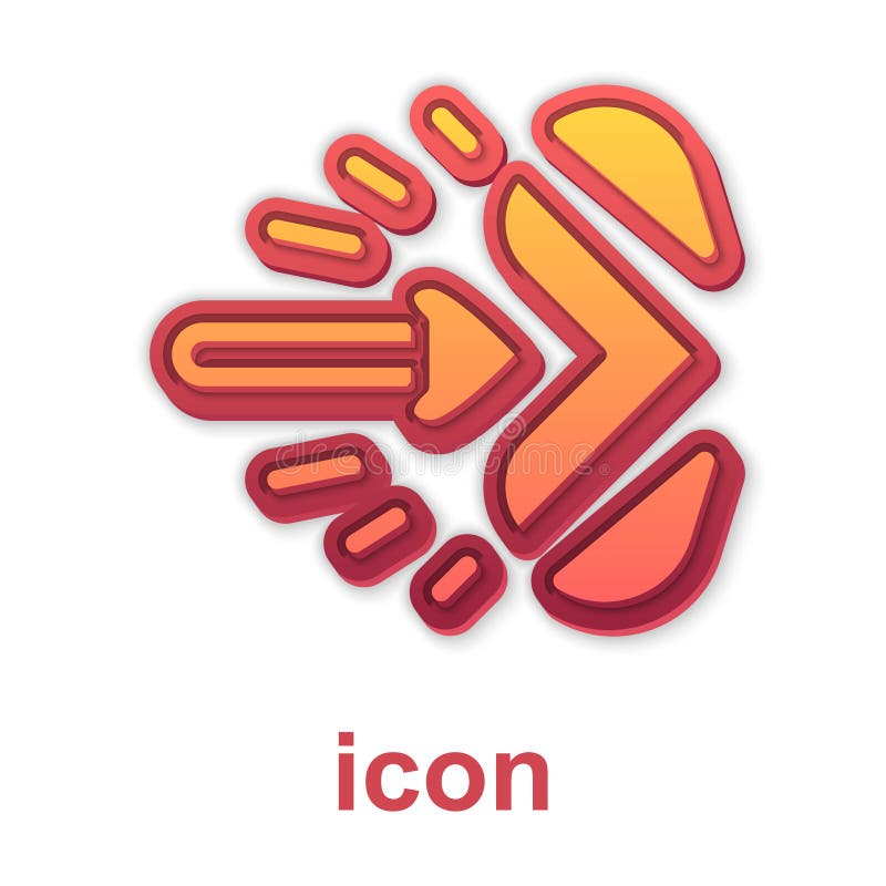 Gold Magic Arrow Icon Isolated on White Background. Vector Stock Vector ...