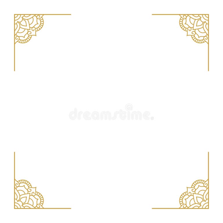 Gold Mandala Frame Decorative Vector Design Stock Illustration ...