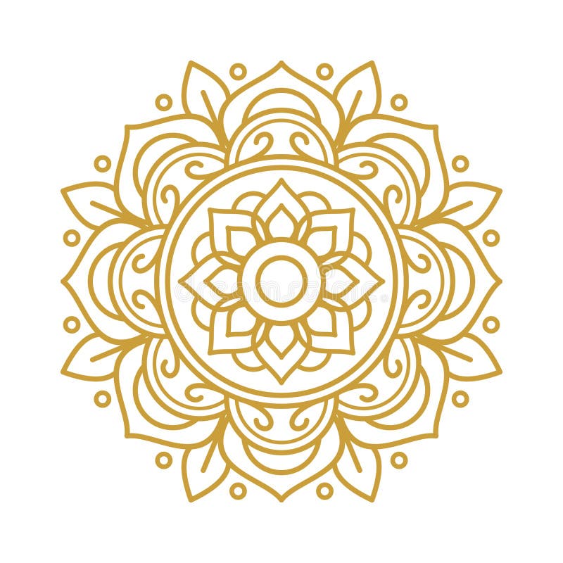 Gold Mandala Frame Decorative Vector Design Stock Illustration ...