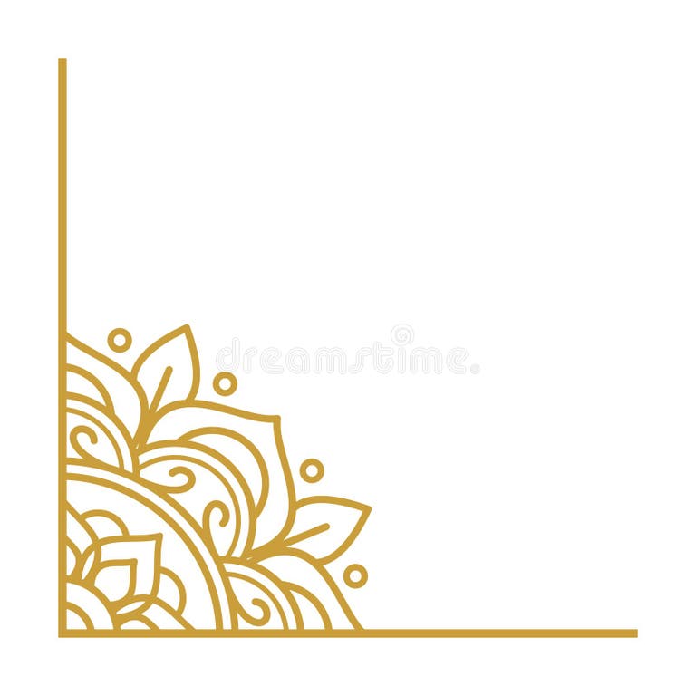 Gold Mandala Frame Decorative Vector Design Stock Illustration ...