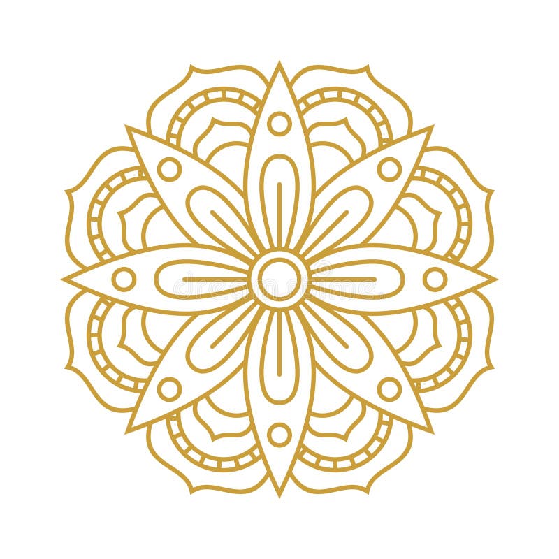 Gold Mandala Frame Decorative Vector Design Stock Illustration ...