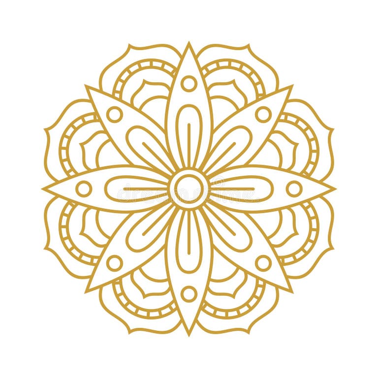Gold Mandala Frame Decorative Vector Design Stock Illustration ...