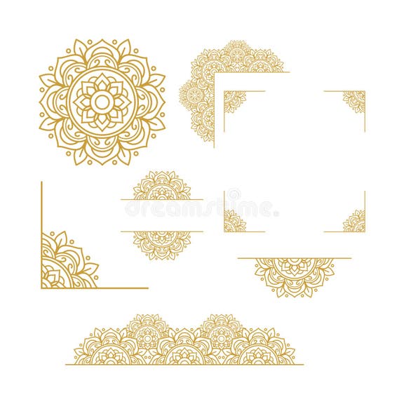 Gold Mandala Frame Decorative Vector Design Stock Illustration ...