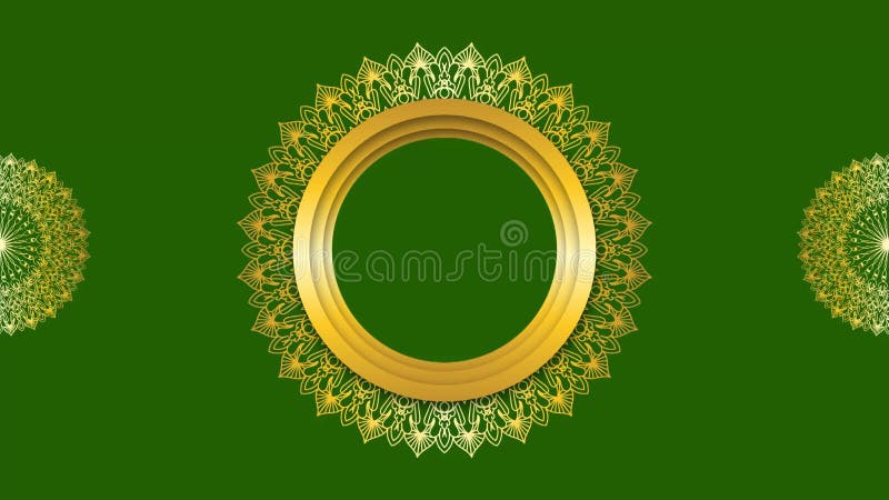 Gold Mandala with Light Effect Green Screen Background Stock Video ...