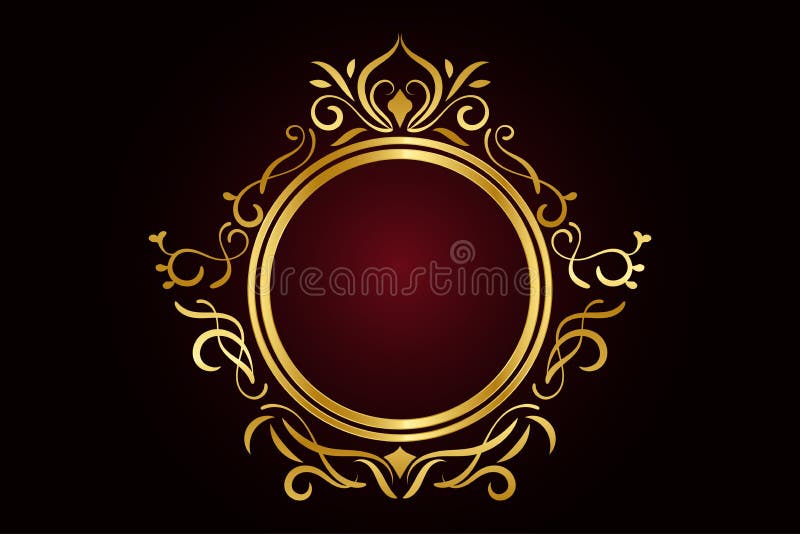 Gold Mandala with Ring Frame, Luxury Background, Abstract Frame ...
