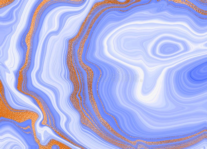 Gold Marble Design. a Beautiful Combination of Dark Blue and Light Blue ...