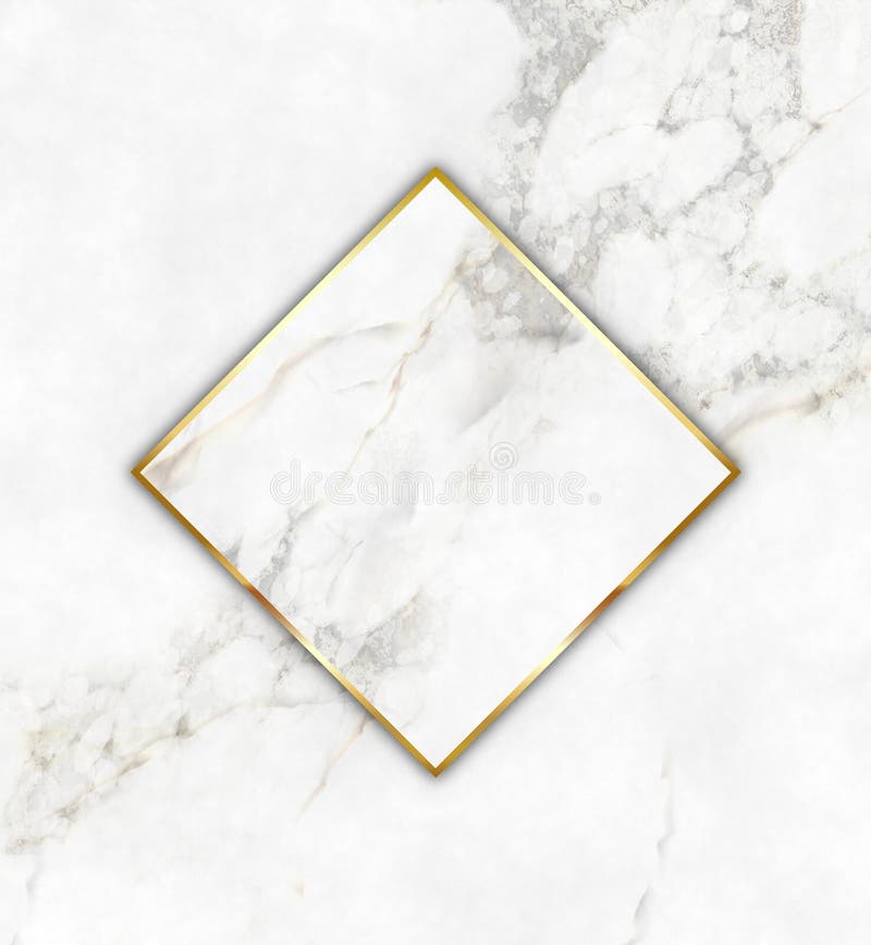 Gold and Marble Frame on Marble Texture Background Stock Illustration ...