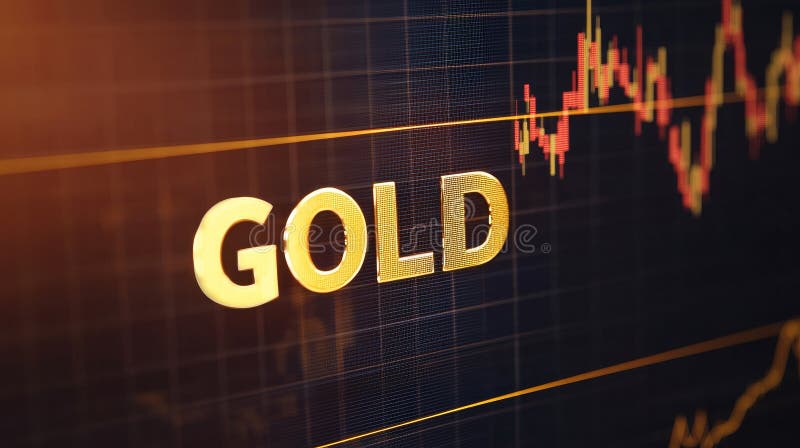 Gold Market Trends Represented with Vibrant Graphics and Charts Stock ...