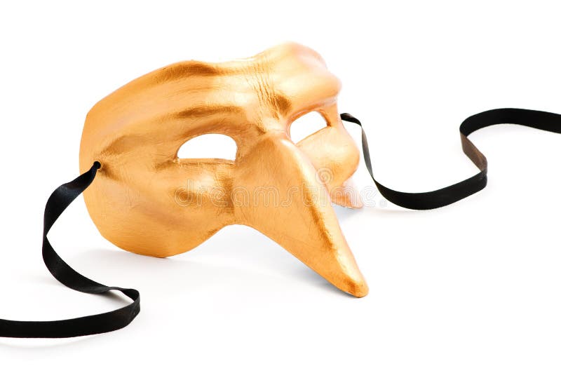 Gold mask stock photo. Image of human, theatre, gold - 13508554