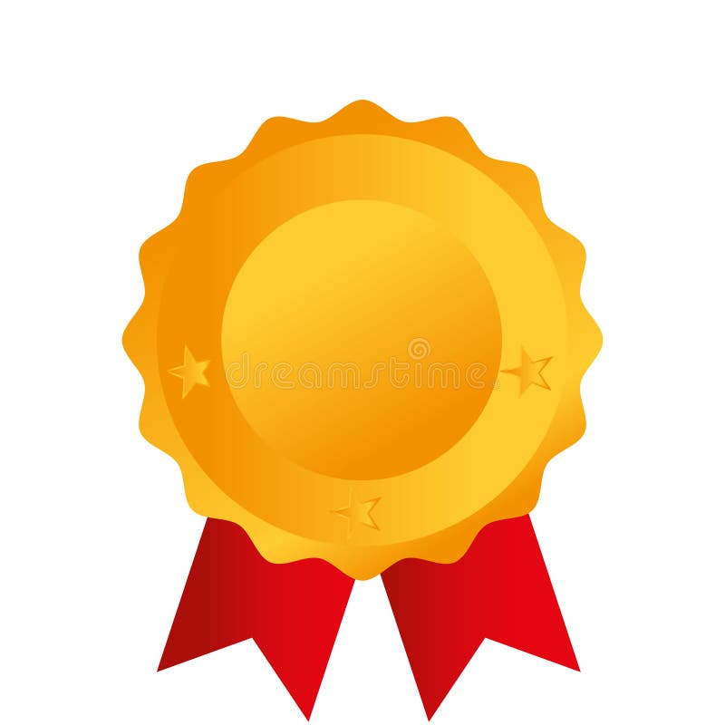 Gold medal award icon stock vector. Illustration of shape - 81737769