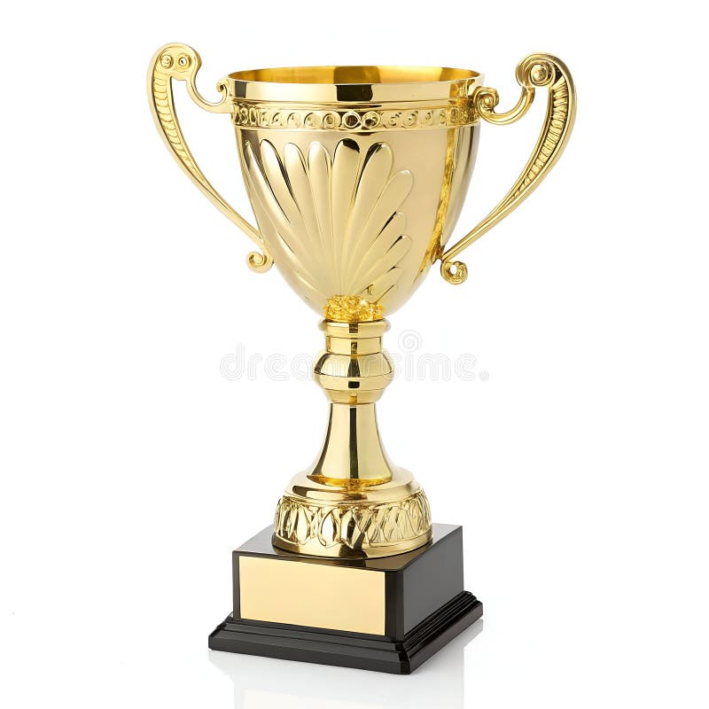 Gold Medal Championship Cup Isolated on White Background Stock ...