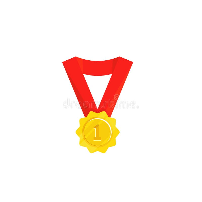 Gold 1st Medal Design Vector Isolated on White Background Stock Vector ...
