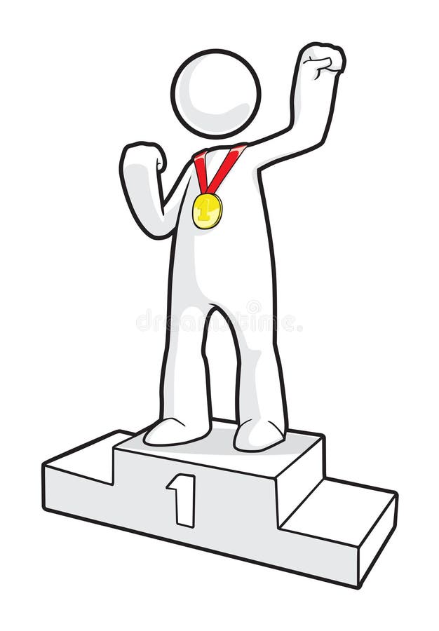 Gold medal stock illustration. Illustration of standing - 32784065