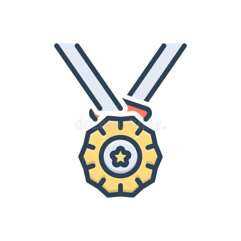 Mix Icon for Awarded, Bestow and Winner Stock Illustration ...