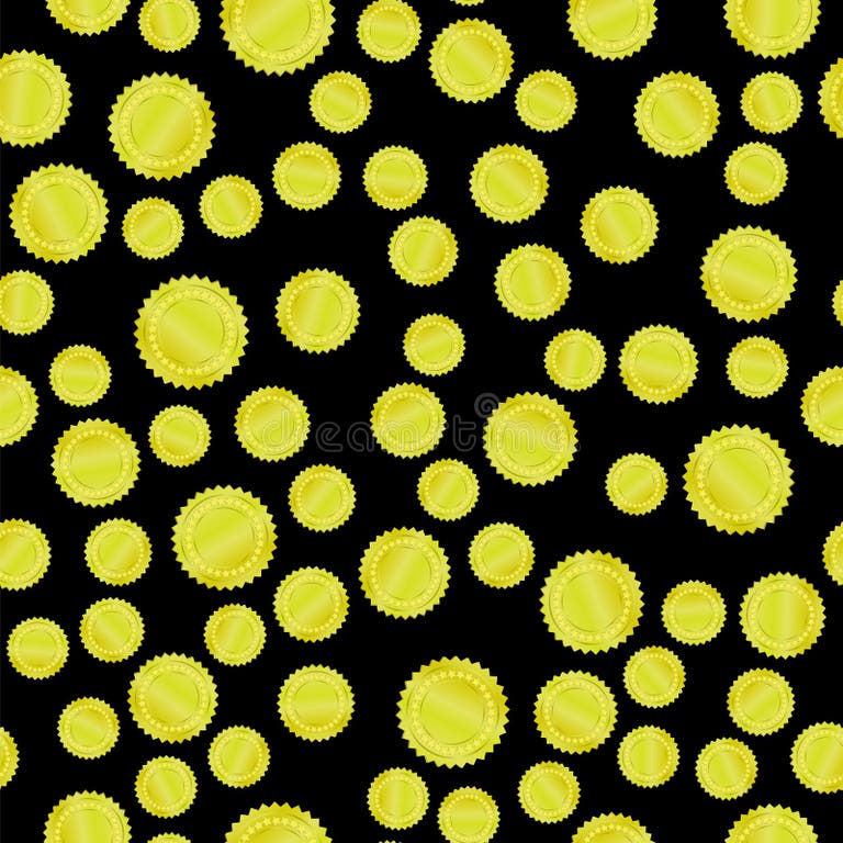 Gold Medal Seamless Pattern Stock Vector - Illustration of pattern ...