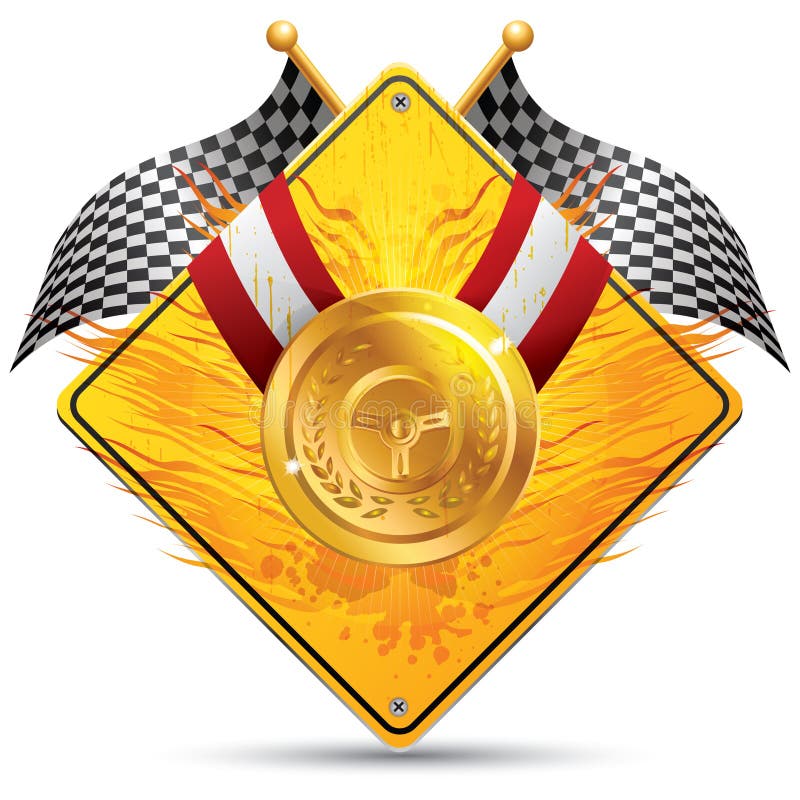 First Gold Medal. Vector Illustration Decorative Background Design ...