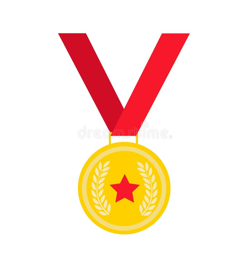 Gold Medal Vector Illustration Stock Vector - Illustration of symbol ...