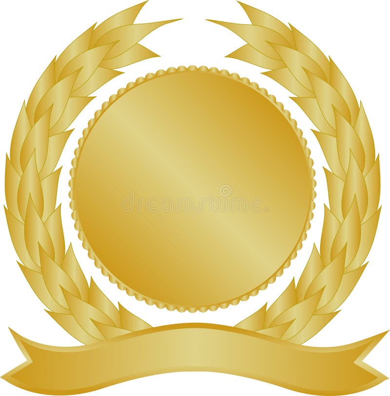 Red and Gold Empty Stamp with Banner Stock Vector - Illustration of ...