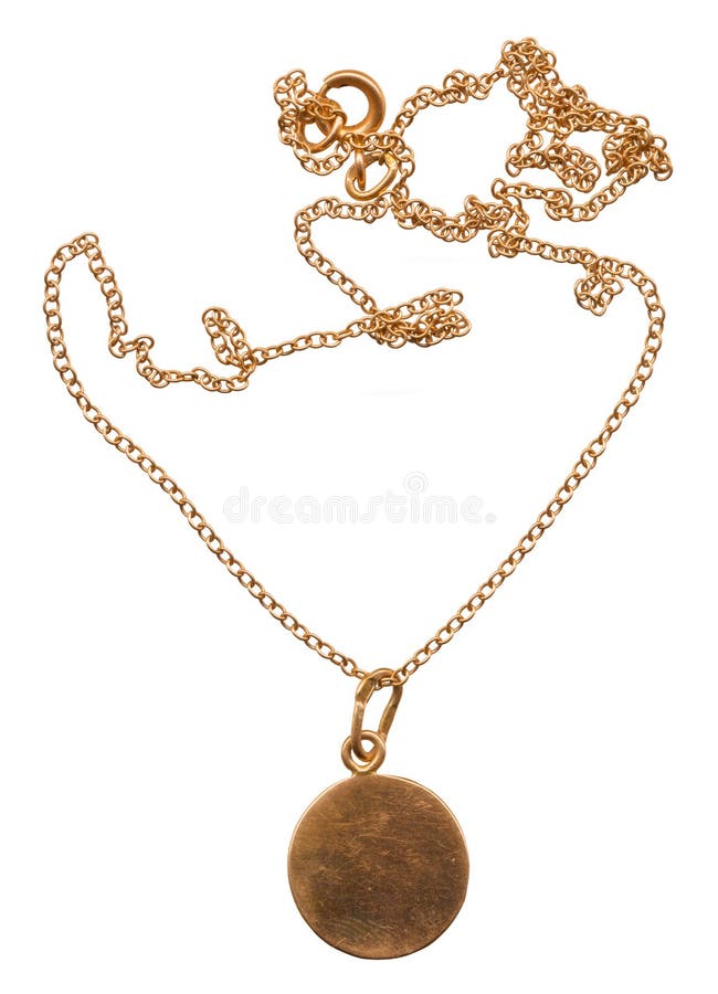 Gold medallion stock image. Image of chainlink, jewel - 7014659
