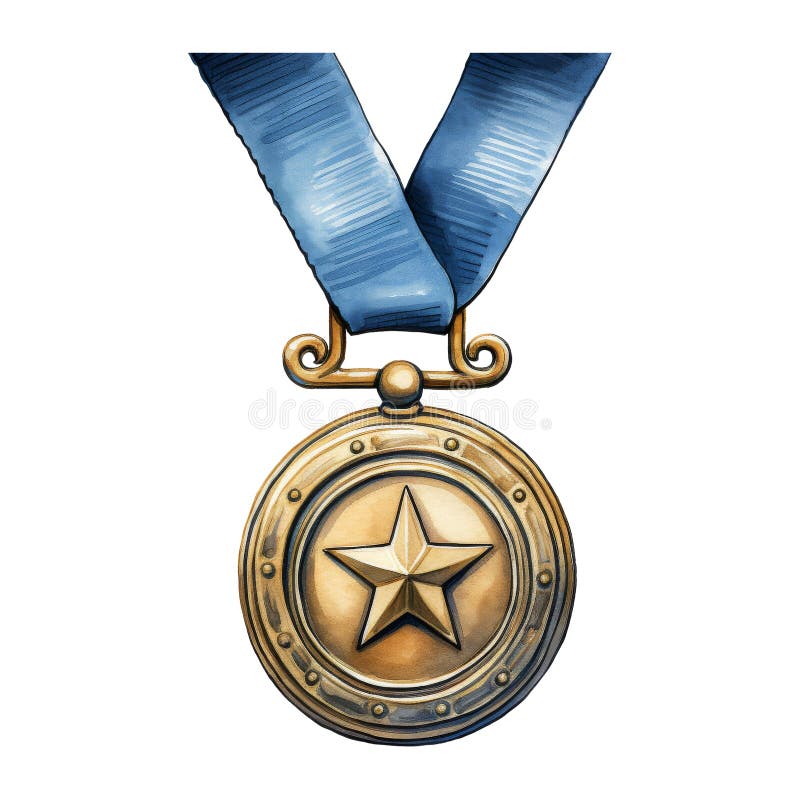 Gold Medals Celebrating Achievement Stock Image - Illustration of medal ...