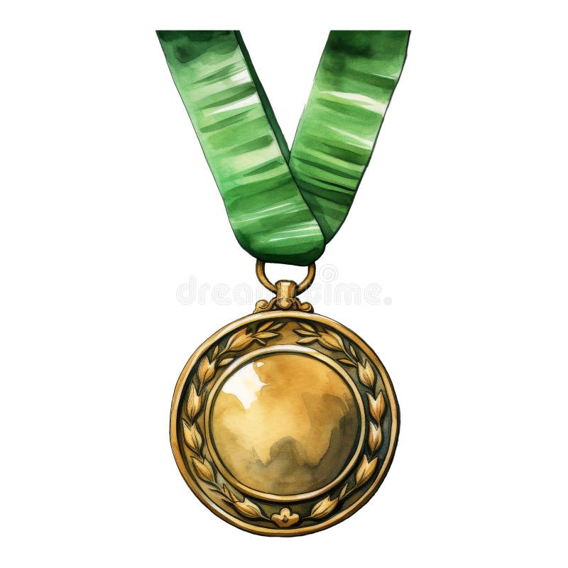 Gold Medals Celebrating Achievement Stock Image - Illustration of ...