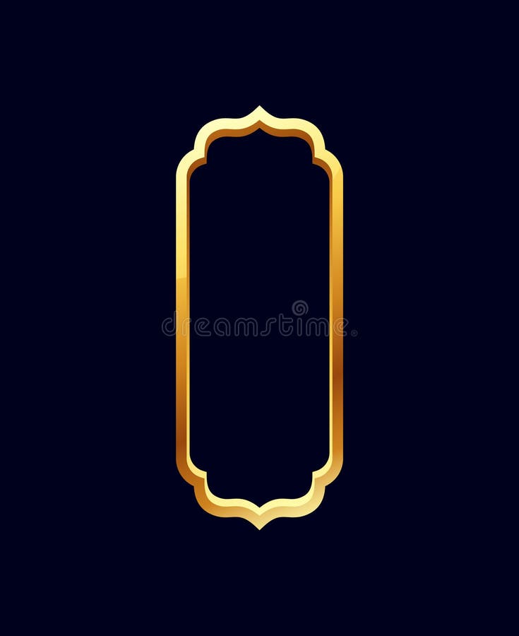 Gold Medieval Frame Vector Illustration Stock Illustration ...
