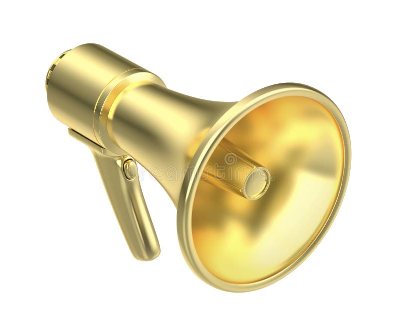 Gold microphone stock illustration. Illustration of equipment - 35009342