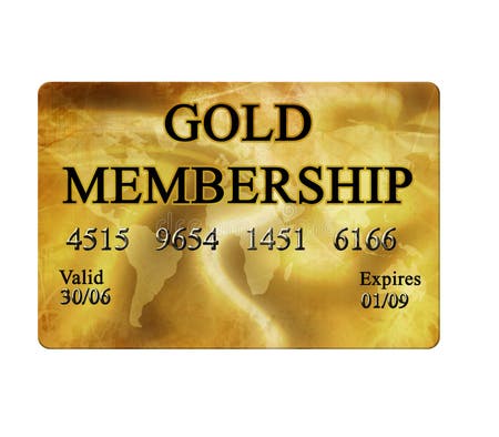 Gold membership card stock illustration. Illustration of identification ...
