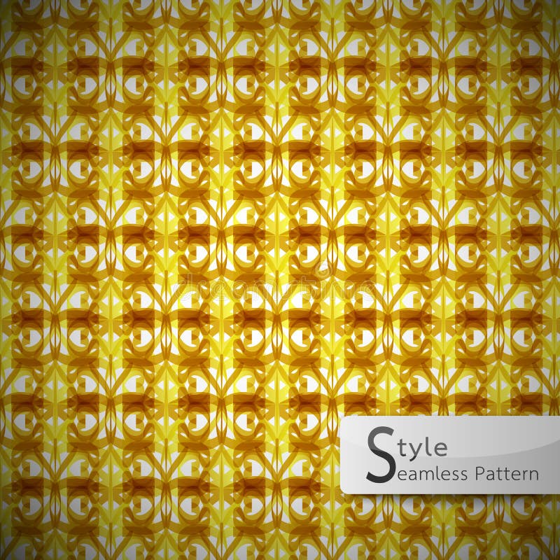 Gold Mesh Row Vintage Geometric Seamless Pattern Vector Illustration ...