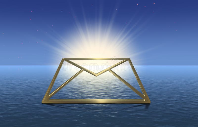 Gold message stock illustration. Illustration of commerce - 1254802