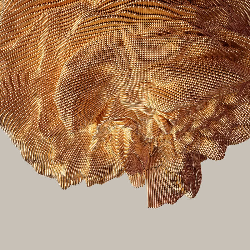 Gold Metal Abstract Figure. Stock Illustration - Illustration of ...