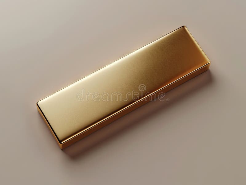 A Gold Metal Box on a White Surface Stock Image - Image of surface ...