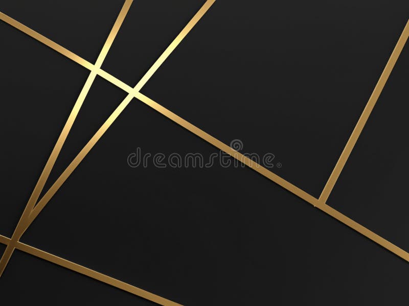 Gold Metal Design Element with Black Lines and Stripes Stock ...