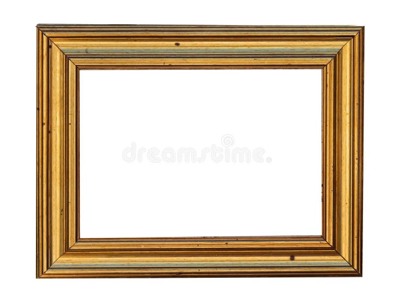 Old gold rectangle frame stock photo. Image of empty - 343286018