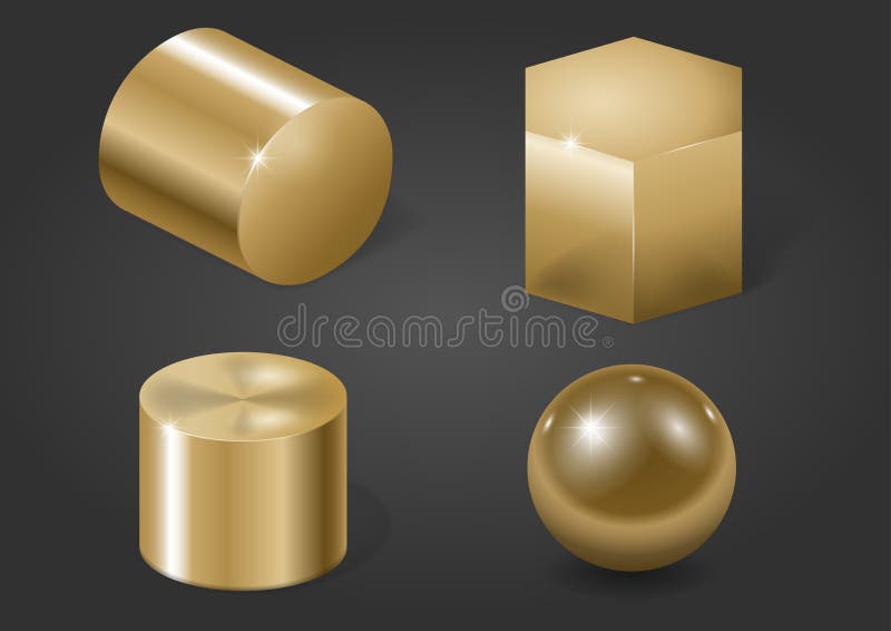 Gold metal forms stock illustration. Illustration of design - 88626161