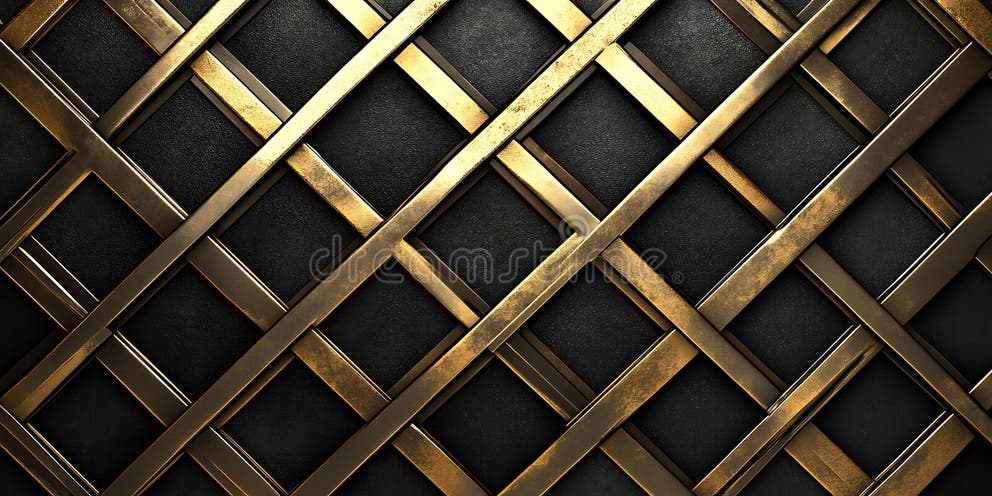 Gold Metal Grid Texture Dark Background Design Stock Illustration ...