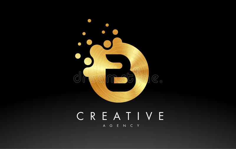 Gold Metal Letter B Logo. B Letter Design Vector Stock Vector ...