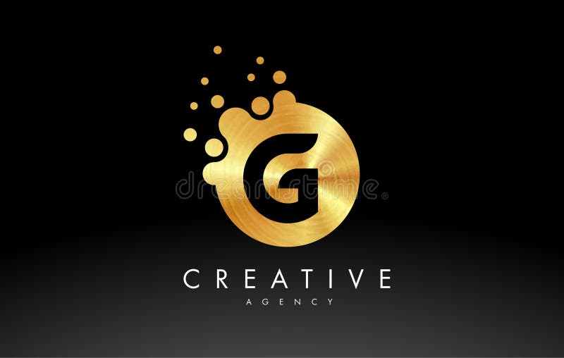 Gold Metal Letter G Logo. G Letter Design Vector Stock Vector ...