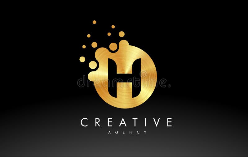 Gold Metal Letter H Logo. H Letter Design Vector Stock Vector ...