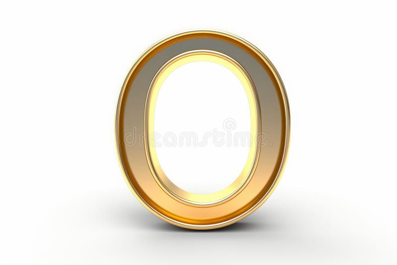 Gold Metal Letter O. 3d Illustration Stock Illustration - Illustration ...