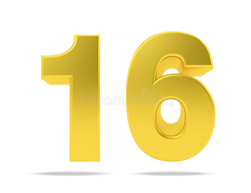 Number Sixteen And Cartoon Birds Group Stock Vector Illustration Of