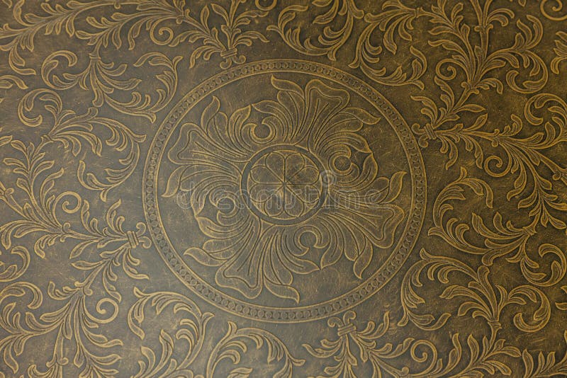 Gold Metal Pattern on the Surface. Stock Image - Image of cover, iron ...