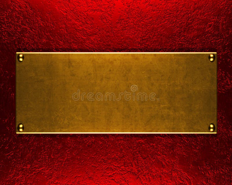 Gold metal plate stock photo. Image of close, chrome - 17462292
