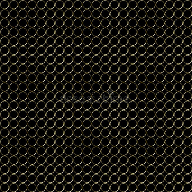 Gold metal rings pattern stock illustration. Illustration of circle ...